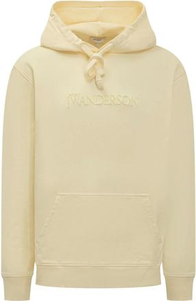 J.W.Anderson Homme, Sweatshirts et sweats &agrave; capuche, Beige, Taille: XL Logo Embroidery Sweat &agrave; capuche