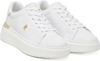 Tommy Hilfiger Femme, Chaussures, Blanc, Taille: 41 EU Platform Court Baskets