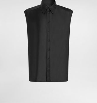 Dolce & Gabbana Hemd Aus Seidentwill - Mann Hemden Schwarz 40
