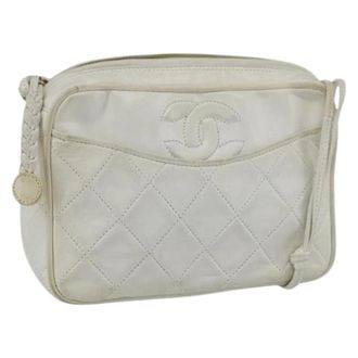 Chanel Pre-owned Vintage Leder Crossbody Bag - - Pre-owned - Damen - Wei&szlig; - ONE SIZE