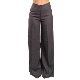 LuckyLu Weite Hosen - - Trousers - Damen - Grau - M