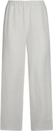 Fabiana Filippi Femme, Pantalons, Blanc, Taille: 40 FR Pantalon blanc en lin et viscose &agrave; taille &eacute;lastique