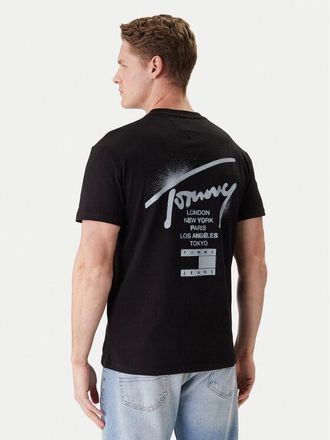Tommy Jeans T-Shirt DM0DM22553 Schwarz Regular Fit