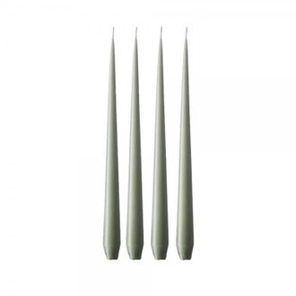 Ester & Erik Taper Candles, Box, 32cm, 4 Stück, 70 Green Soil