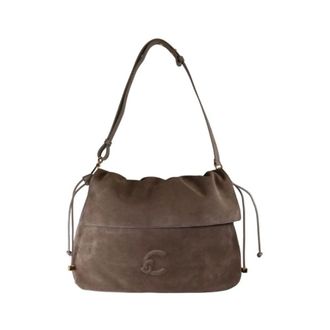 Coccinelle Sac port&eacute; &eacute;paule Lidia en daim - Femme - Sacs - Brun - Taille: ONE Size