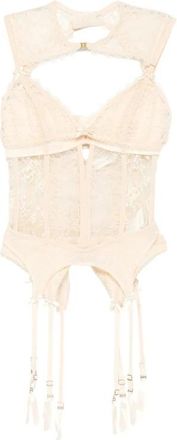 Zimmermann Haut style corset lingerie Valiant - Femme - Tops - Beige - Taille: 36 FR