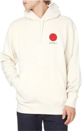 Edwin Sweat &agrave; capuche Soleil Japonais - Homme - Sweatshirts et sweats &agrave; capuche - Blanc - Taille: L