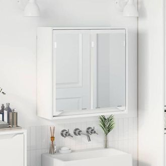 vidaXL vidaXL Armoire Miroir de Salle de Bain Blanc brillant 60 x 20 x 60 cm
