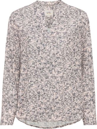 Camel Active Damen Schlupfbluse mit Stehkragen Rosa-Grau, Womenswear-XXL