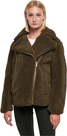 Urban Classics Damen Jacke Ladies Sherpa Biker Jacket olive XL