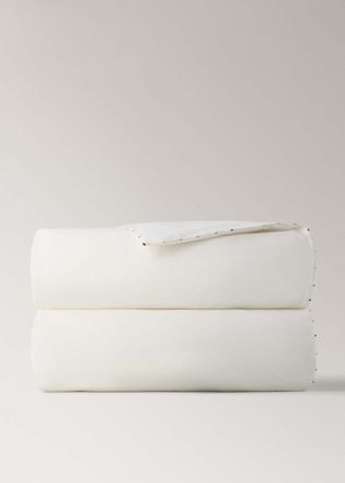Mango Housse de couette berceau 100 % coton brod&eacute;e blanc cass&eacute; - Home - 100x120cm - MANGO HOME