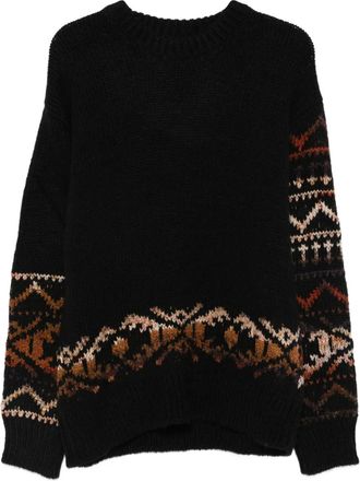 Nn.07 pull à motif géométrique Emil - Noir