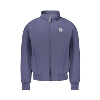 North Sails Blaue Polyester Bomberjacke mit Taschen - - Jackets - Herren - Blau - M