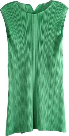 Issey Miyake Femme, Tops, Vert, Taille: 42 FR Pleats Please Dress