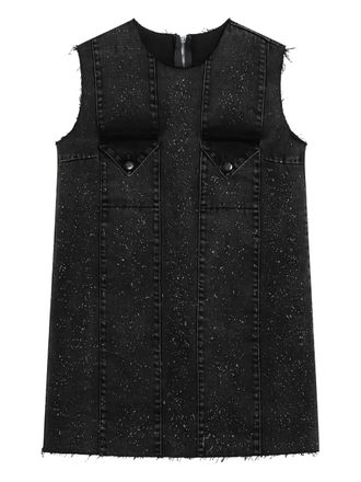 Namacheko robe courte à design sans manches - Noir