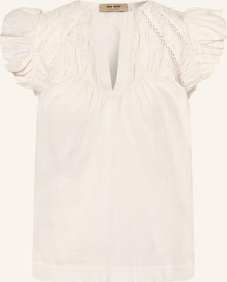 Mos Mosh Mos Mosh Blusenshirt Mmwoda Mit Lochsitze Und R&uuml;schen weiss