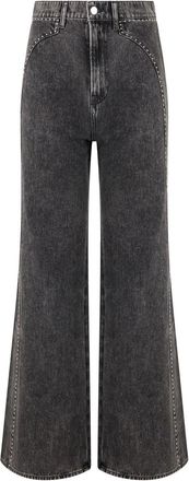 Veronica Beard Femme, Jeans, Gris, Taille: W27 Jean Large Jambe Taille Haute Grant