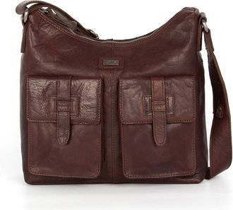 Spikes & Sparrow Leren Crossbodytas - Arizona - Donkerbruin