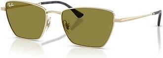 Ray-Ban Drea Bio-based Sonnenbrillen Hellgold Fassung Gr&uuml;n Glas 53-18
