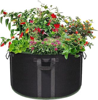 Generico Anzuchtbeutel, 190 l, gro&szlig;er Stofftopf f&uuml;r Pflanzen, vielseitig einsetzbar, wasserdicht, atmungsaktiv, mit Griff, f&uuml;r Garten, Balkon, Terrasse, Gew&auml;ch