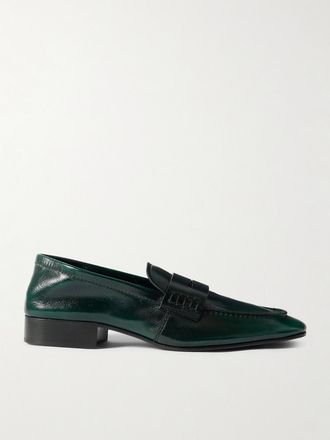 Dries Van Noten Mocassins &Agrave; Barrettes En Cuir Glac&eacute; - Vert