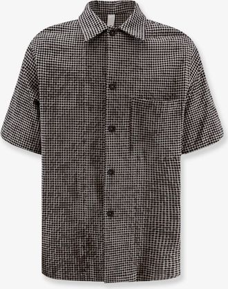 Hev&ograve; Cotton blend shirt with checked pattern - HEVO - gender_Man