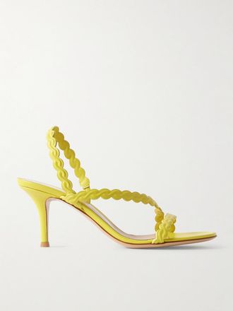 Gianvito Rossi Sandales &Agrave; Brides Arri&egrave;re En Cuir 80 - Jaune