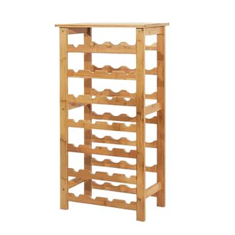 Generic Freistehendes Weinregal, Flaschenaufbewahrungsregal, Mehrstufiges Design, Sicher und Stabil, Geeignet f&uuml;r Wohnzimmer/Esszimmer/Bar/K&uuml;che(Natural)