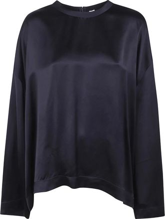 Toteme Femme, Blouses et Chemises, Noir, Taille: 34 FR Top Boxy en satin