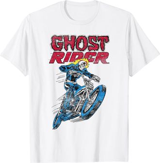 MARVEL Ghost Rider On A Motorcycle Poster T-Shirt