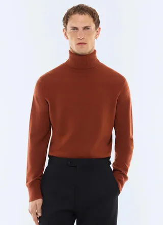 Fursac Pull col roul&eacute; en laine et cachemire - Taille XXL - Homme