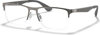 Ray-Ban Rb6335 Optics Grau Fassung Klar Glas Polarisiert 54-17
