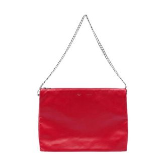 Celine Sac bandouli&egrave;re vintage en cuir Pre-owned avec cha&icirc;ne - Femme - Pre-owned - Rouge - Taille: ONE Size