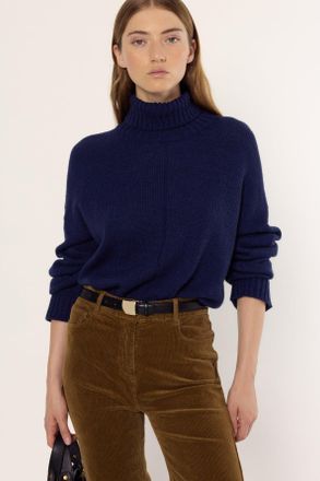 Gerard Darel Pull ample &agrave; col roul&eacute; - ENID - Marine