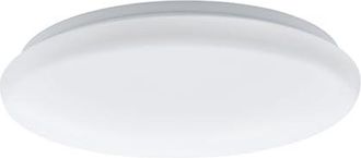 Eglo LED Deckenlampe mit Bewegungsmelder innen Giron-M Ø 26 cm, Deckenleuchte mit Tageslichtsensor aus Kunststoff und Metall in Weiß, Wandlampe warmweiß