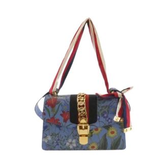 Gucci Sac bandouli&egrave;re en cuir Pre-owned - Femme - Pre-owned - Bleu - Taille: ONE Size