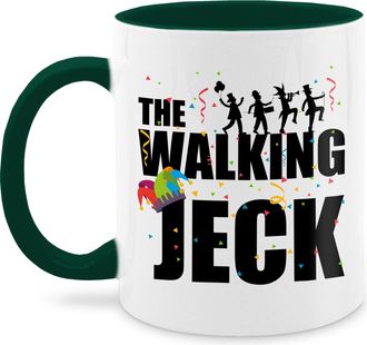 Shirtracer Tasse Tassen 325ml - & Fasching - The Walking Jeck Kost&uuml;m I Jecken Karneval I Fastnacht I Fasnacht I Fasnet - 325 ml - Dunkelgr&uuml;n - karnevalstasse fas