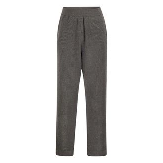 Brunello Cucinelli Femme, Pantalons, Gris, Taille: 36 FR Wide Pantalons