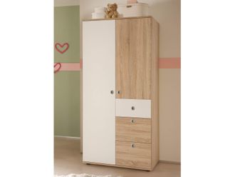 M&ouml;belando Kinder-Kleiderschrank Dreht&uuml;renschrank Schrank Babyzimmer Floris I