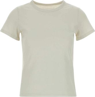 Maison Margiela Femme, Tops, Blanc, Taille: 38 FR Chalk Cotton T-Shirt