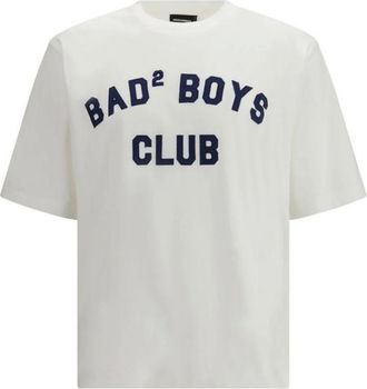 Dsquared2 Homme, Tops, Blanc, Taille: XS T-shirt classique en coton &agrave; col rond