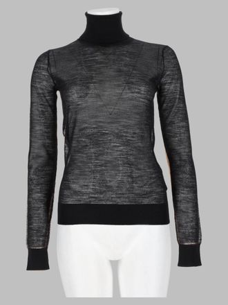Maison Margiela Wool Blend Turtleneck Sweater - Black