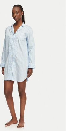 Lauren Ralph Lauren Nachthemd ILN32507 Hellblau Relaxed Fit