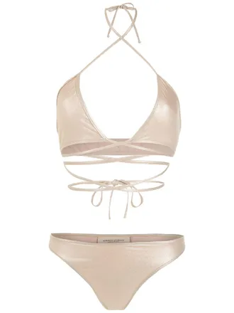 Adriana Degreas Bikini mit Knoten - Gold