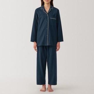 Muji Flanell-Pyjama ohne Seitenn&auml;hte Damen