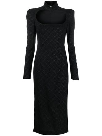 Philosophy di Lorenzo Serafini robe mi-longue à losanges - Noir