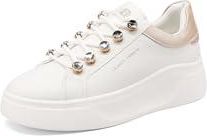 Queen Helena Baskets Platform Femme X34-9, X34 11 Blanc et Rose, 35 EU