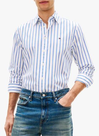 Tommy Hilfiger Chemise ray&eacute;e droite en coton