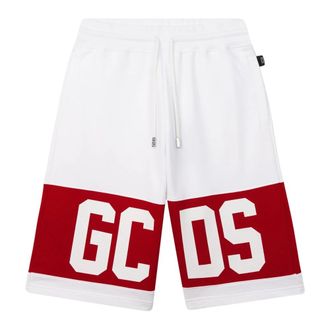 GCDS Band Logo Track Shorts - - Shorts - Herren - Wei&szlig; - S