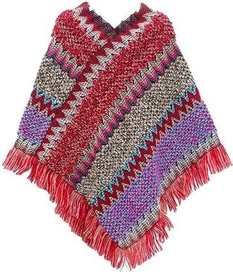 Generic Poncho Femme Hiver Chaud Chale Femme Hiver Chaud Cape Femme Effet enveloppant &Eacute;charpe Longue Ample Style Ethnique